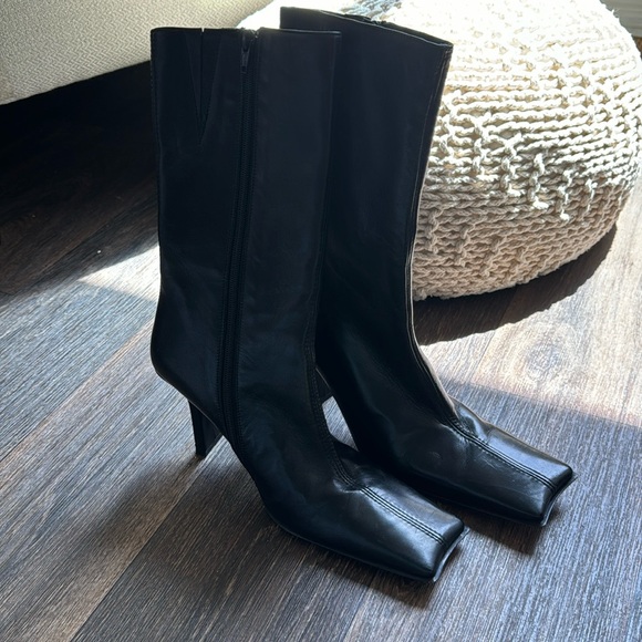 Miista | Shoes | Miista Square Toed Heeled Boots | Poshmark